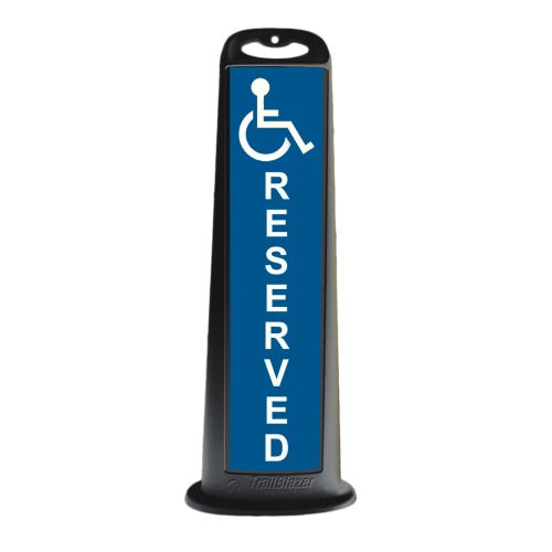 Reserved For Handicap Sign - Vertical Panel Channelizer