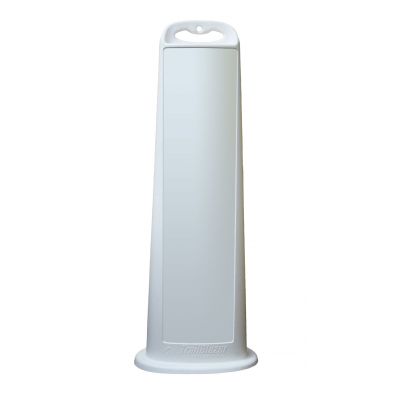 45" White Vertical Panel Blank Rubber Base - Traffic Cones For Less