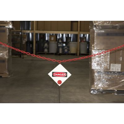 Danger Sign & Magnet Ring Carabiner Kit with Plastic Chain