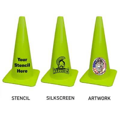 Lakeside 28" 7 lbs Lime Green Traffic Cone - Traffic Cones For Less
