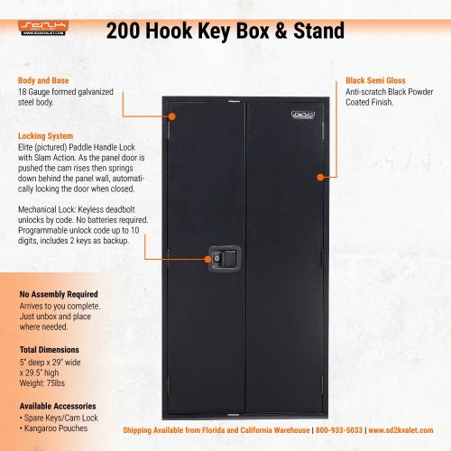 200 Hook Valet Key Box - Traffic Cones For Less