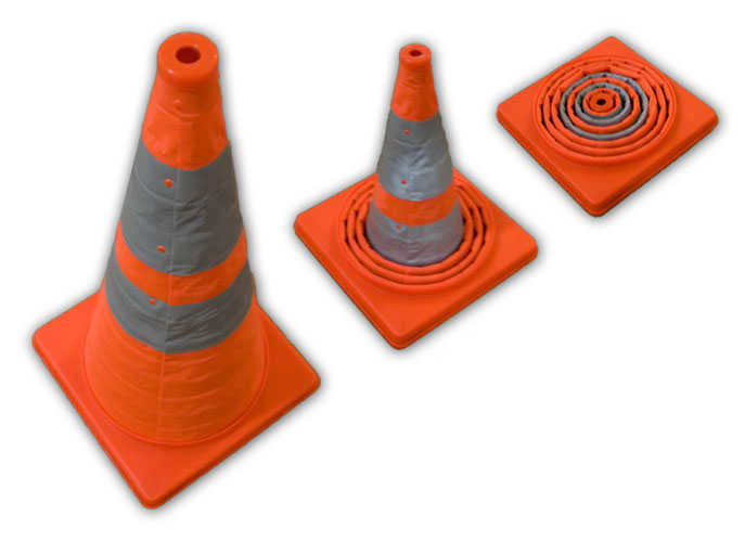 28 inch Reflective, Collapsible Cone without Light