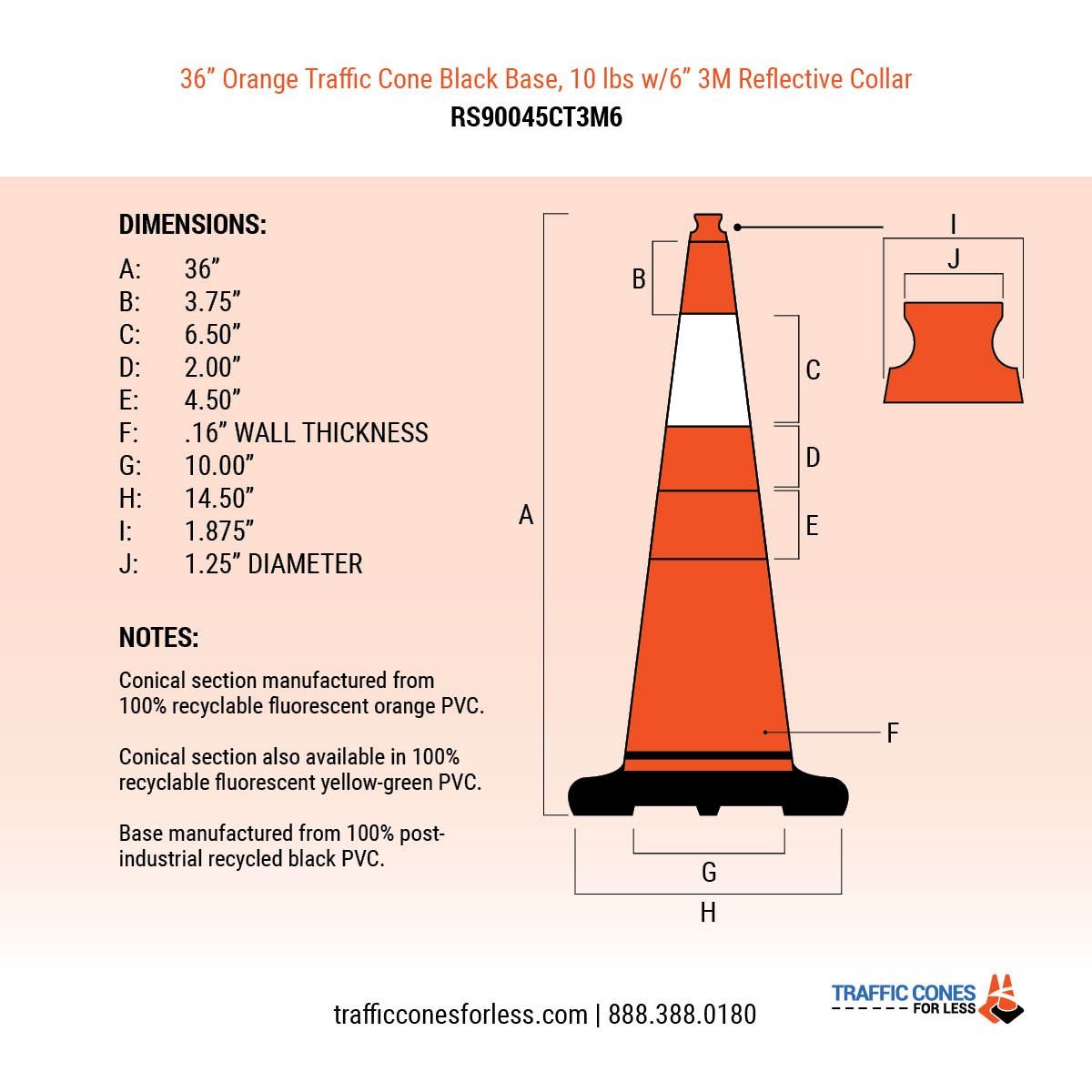 Truckload, 36" Orange Traffic Cones