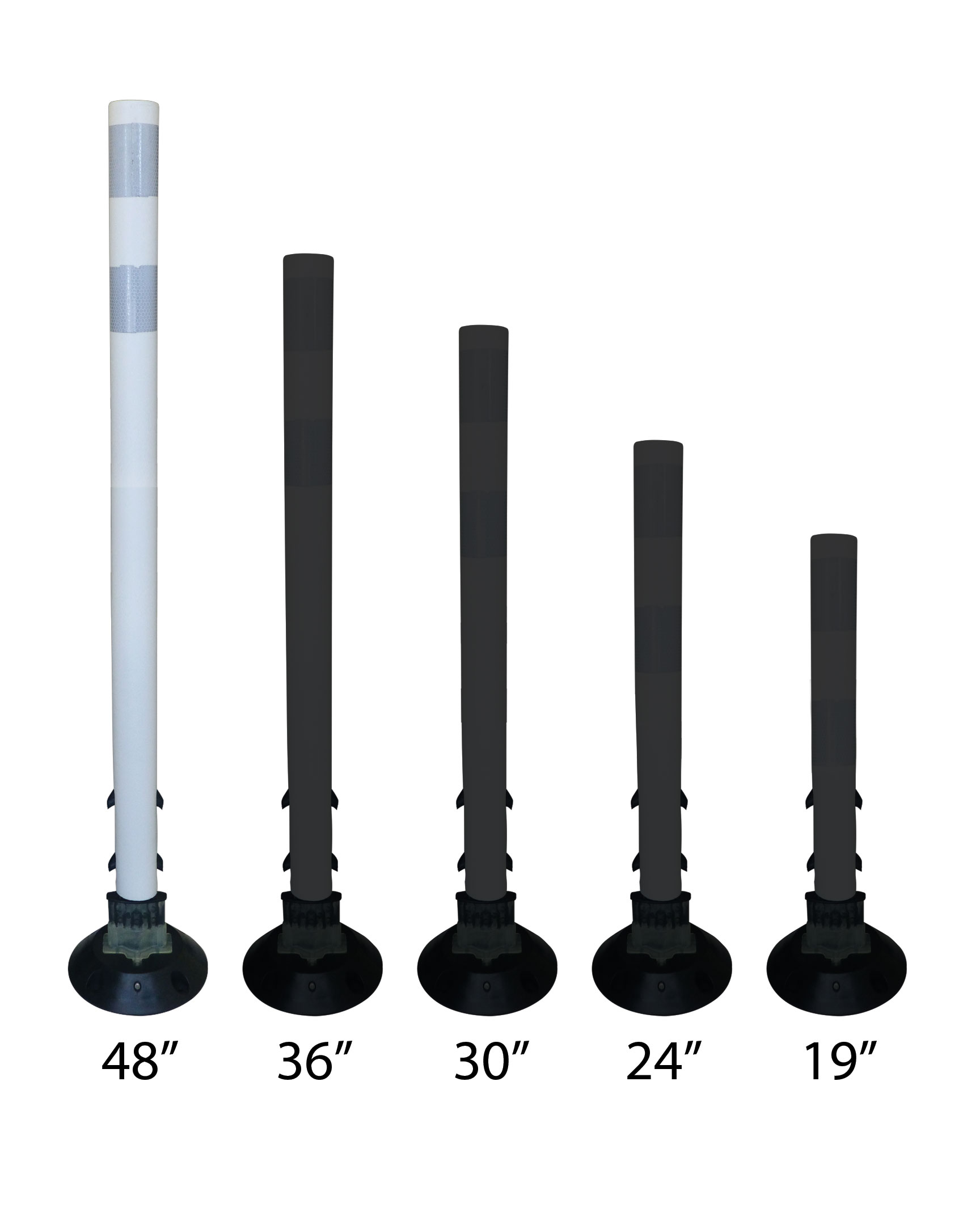 48" Surface Mount Tubular Traffic Delineator - Traffic Cones For Less