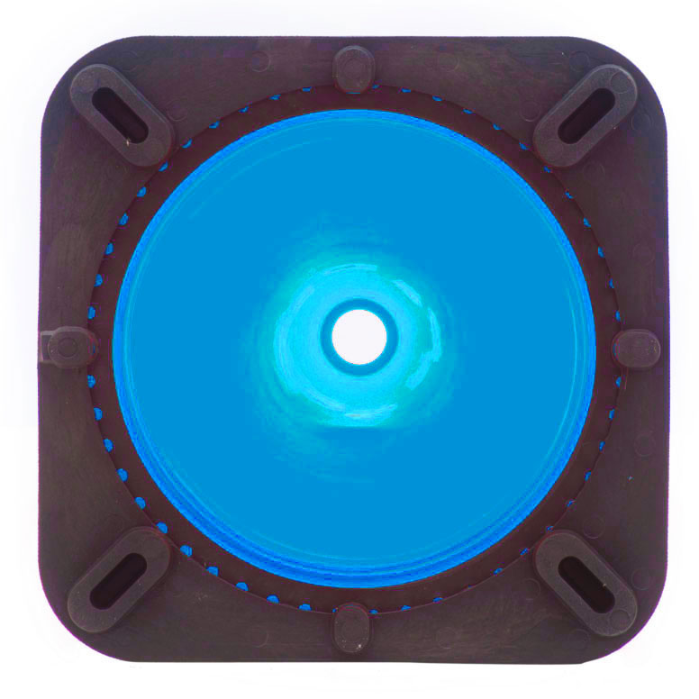 28" Sky Blue Traffic Cone w/Reflective Collars & Color Artwork