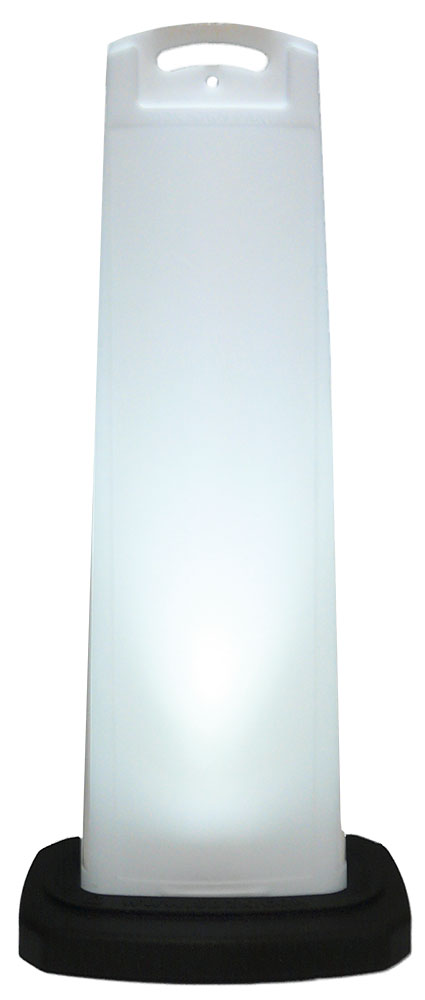 Valet White Reflective Vertical Sign Panel w/Base Option