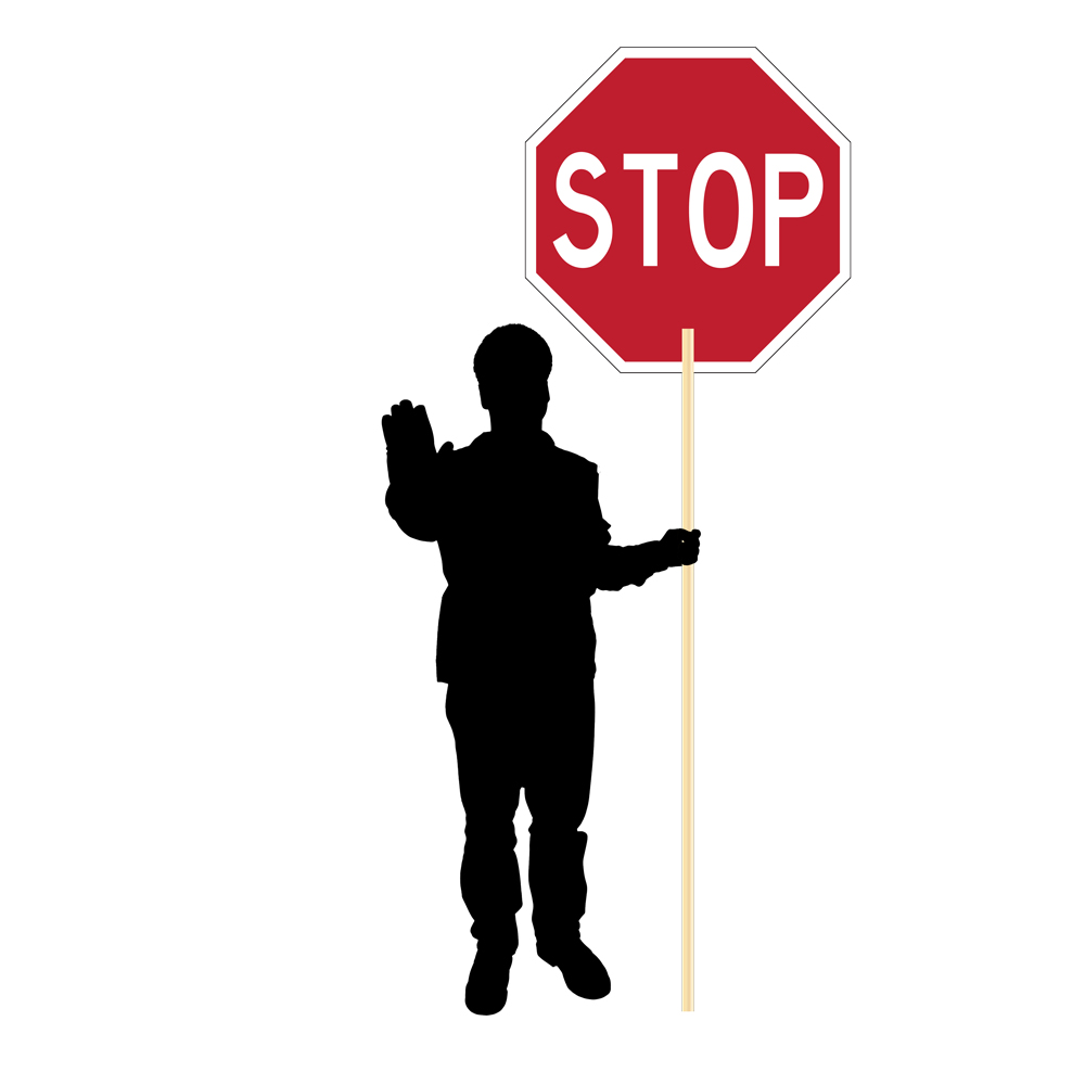 Engineer Grade Reflective Stop/Slow Stand-Up Paddle Sign