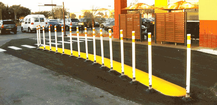 19" Flexible Surface Mount Tubular Traffic Delineator