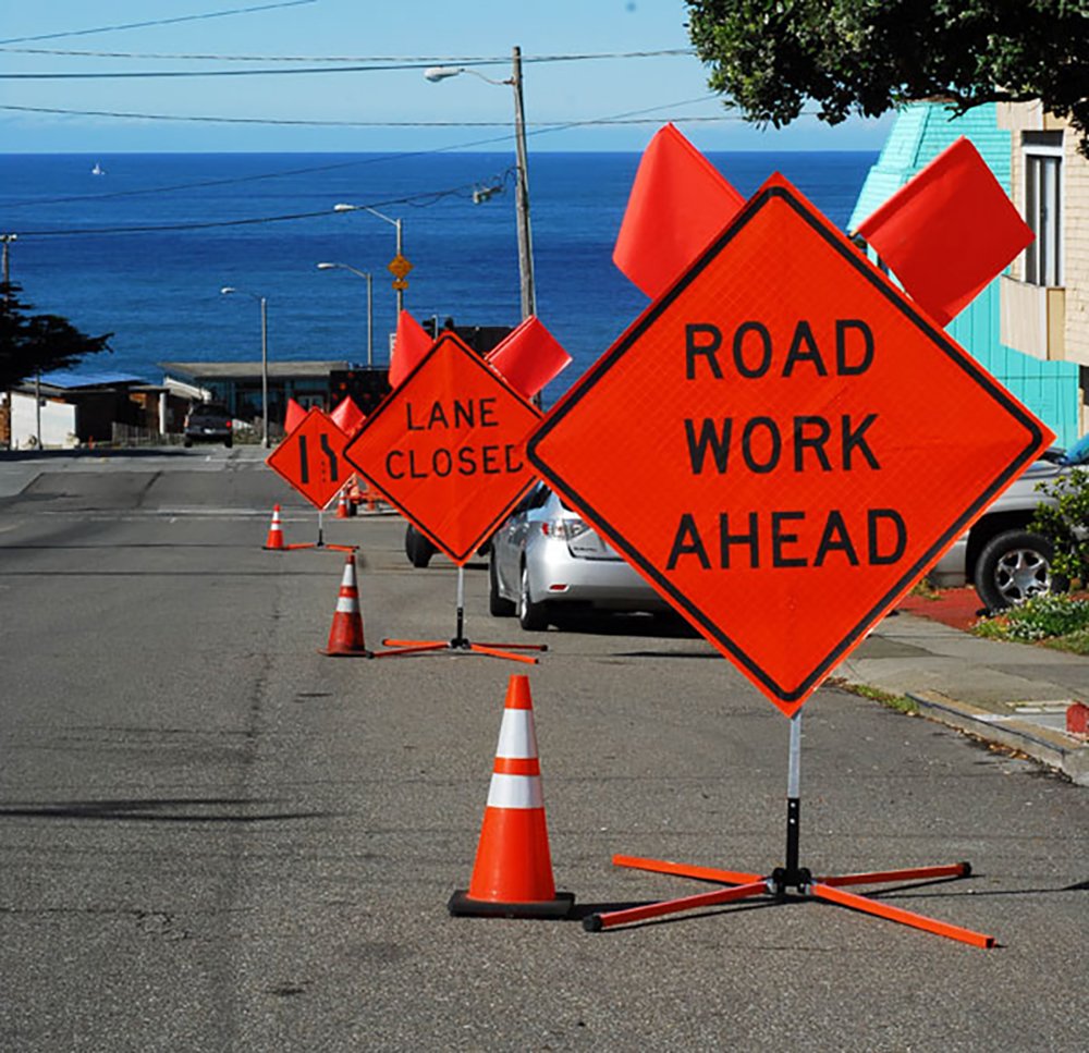 36" x 36" Roll Up Traffic Sign - Custom/Blank - Traffic Cones For Less