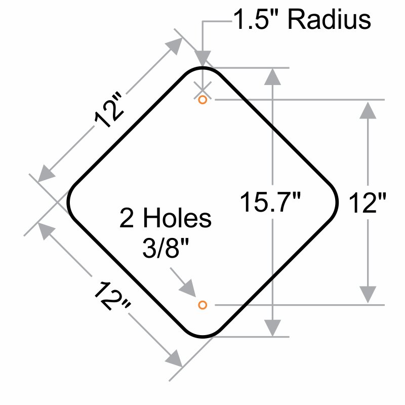 Engineer Grade Reflective Aluminum Sign: Add Custom Wording