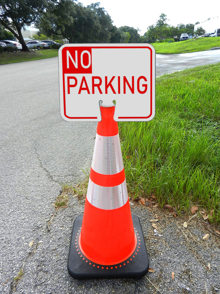 Traffic Cone Sign - CUSTOM MESSAGE Red - Traffic Cones For Less