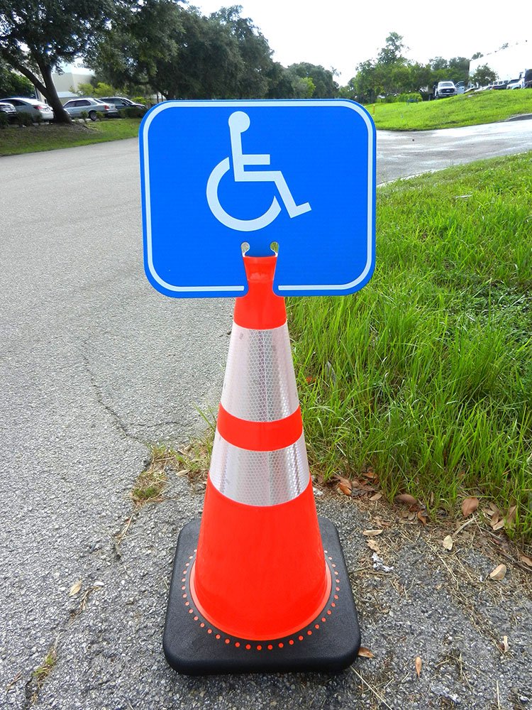 Traffic Cone Sign - CUSTOM MESSAGE Purple - Traffic Cones For Less