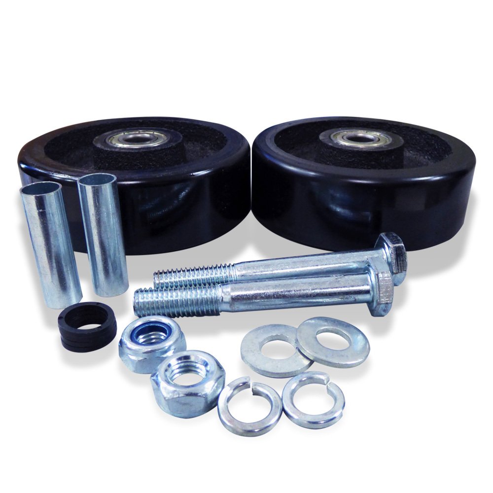 Valet Podium Iron Caster Black 4" w/Soft Rubber, Set of 2