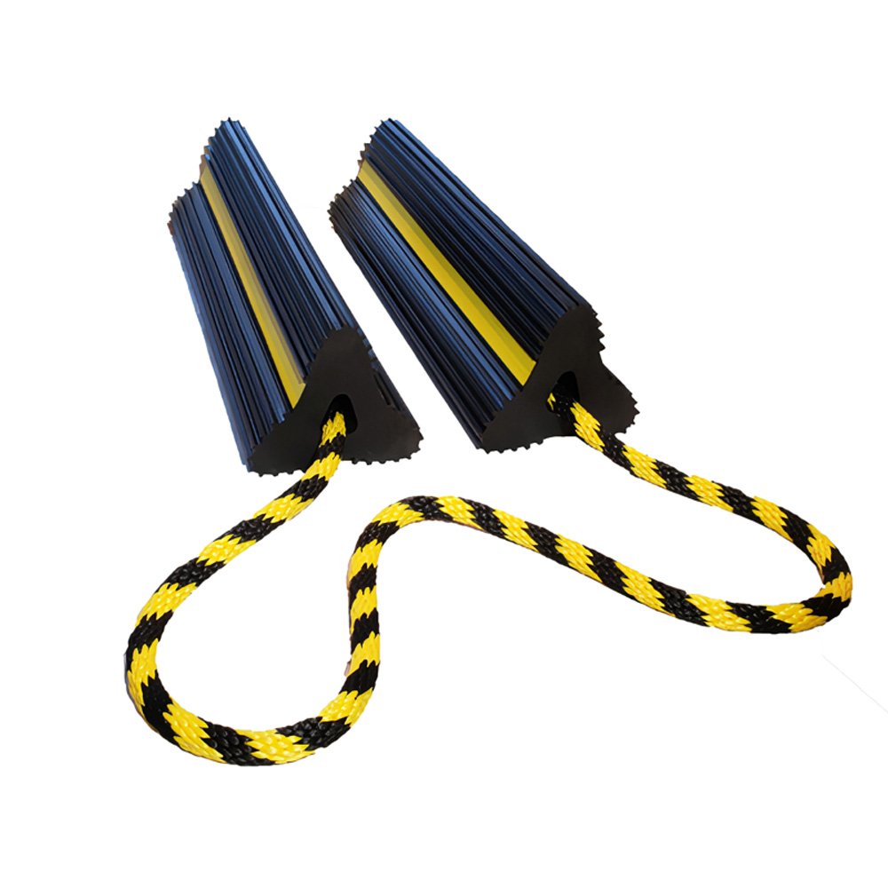 Custom Premium Aircraft Chock Pair w/Rope Handle