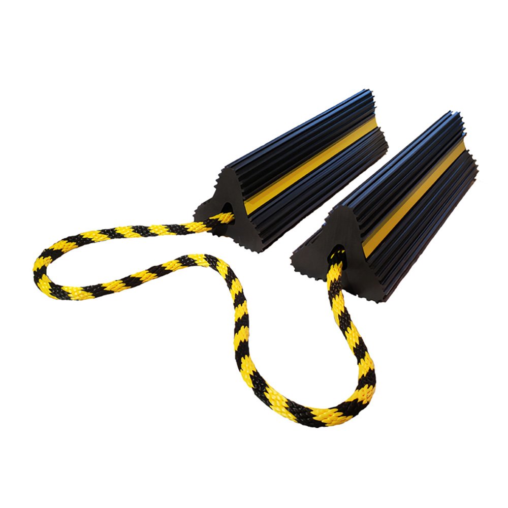 Custom Premium Aircraft Chock Pair w/Rope Handle