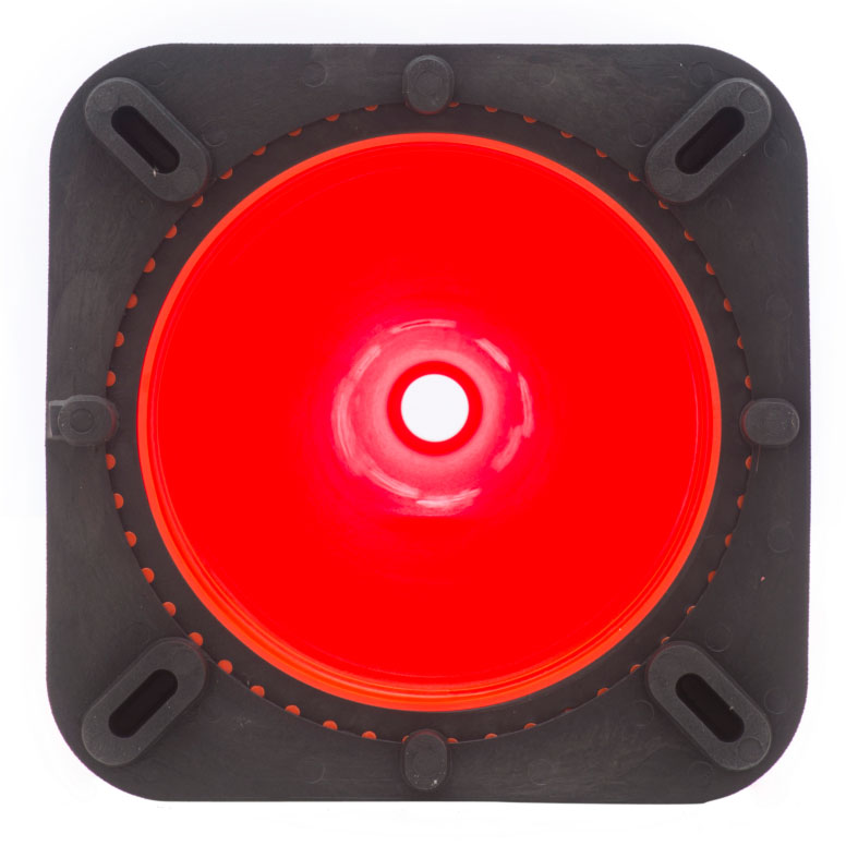 36" 10 lb Wide Body Traffic Cone w/6" & 4" 3M Reflective Collars