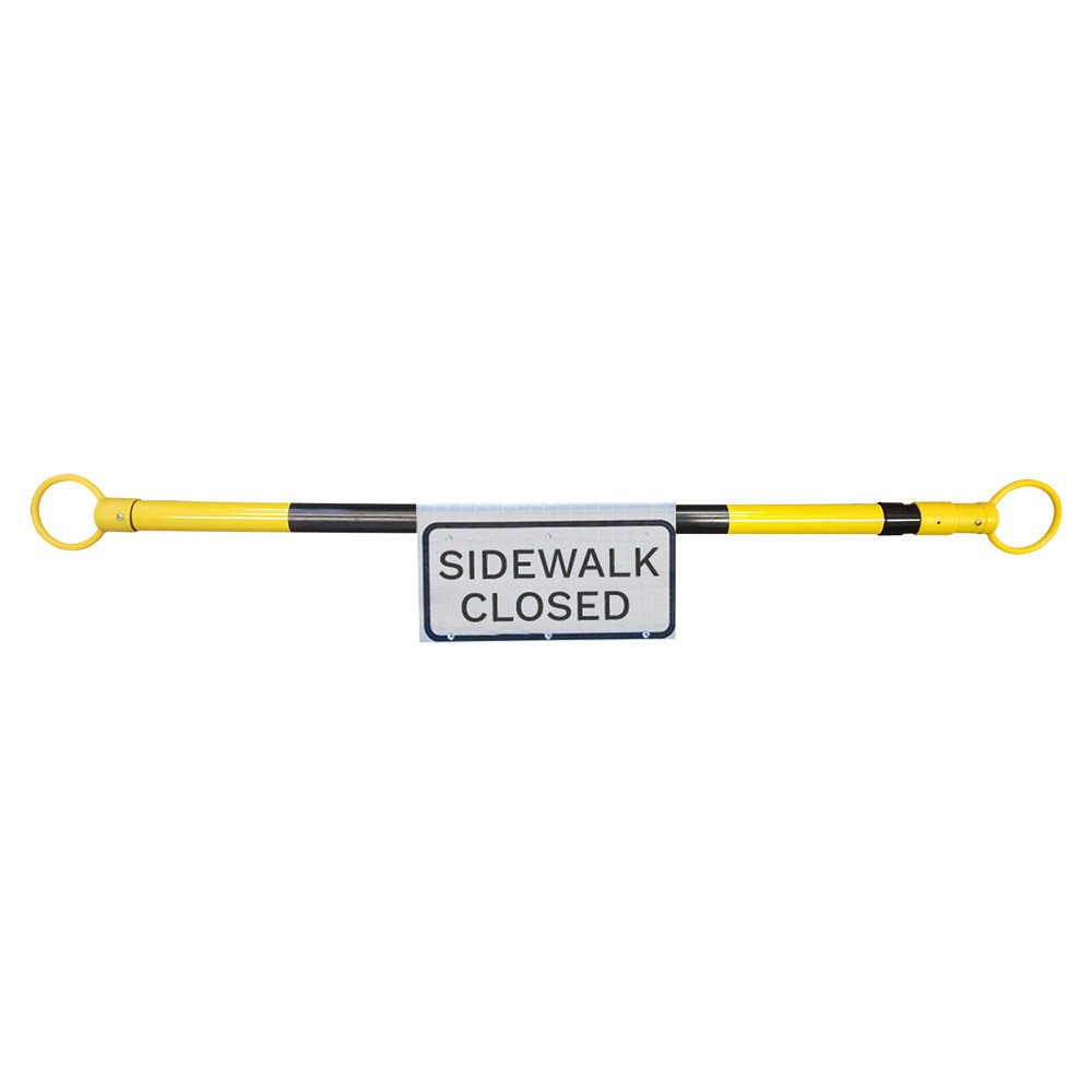 SideWalk Closed - Cone Bar Barrier Roll Up Sign