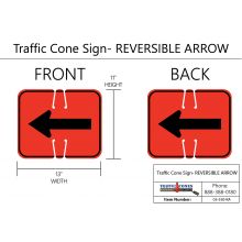Traffic Cone Sign - REVERSIBLE ARROW - Traffic Cones For Less