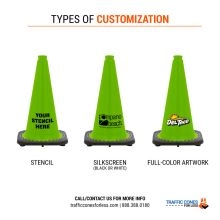 18" Lime Green Traffic Cones - Traffic Cones For Less