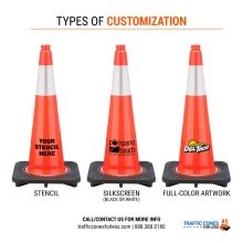 JBC Slimline Cone 28" w/6" Reflective Collar - Traffic Cones For Less