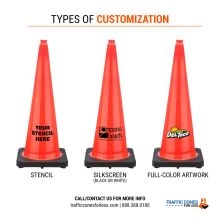 Two Pallet Bundle 36" Traffic Cones, 12 lb Black Base