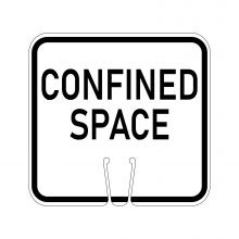 Traffic Cone Sign - CONFINED SPACE - Traffic Cones For Less
