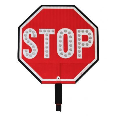 Cortina LED 18" Stop Sign HIP Paddle - Traffic Cones For Less