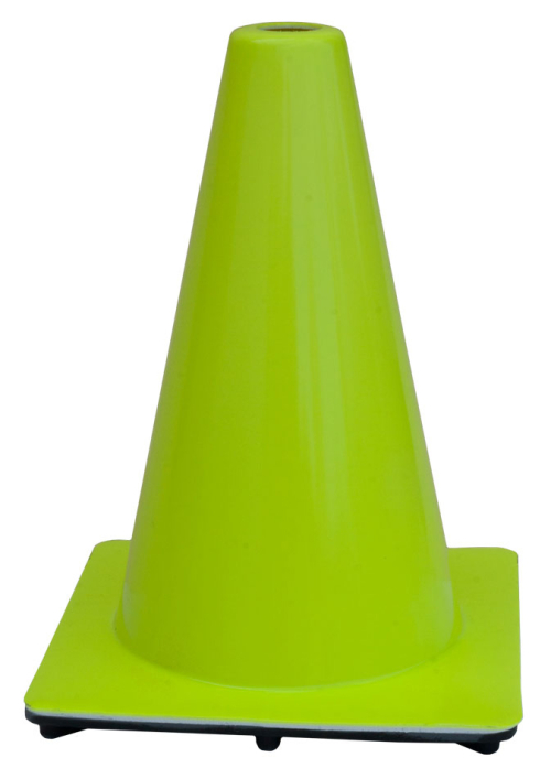 12" Lime Green 1.8 LB Traffic Cone USA Made - Traffic Cones For Less