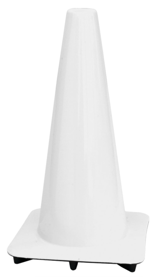 Lakeside 18" White Traffic Cones, Made in USA - Traffic Cones For Less