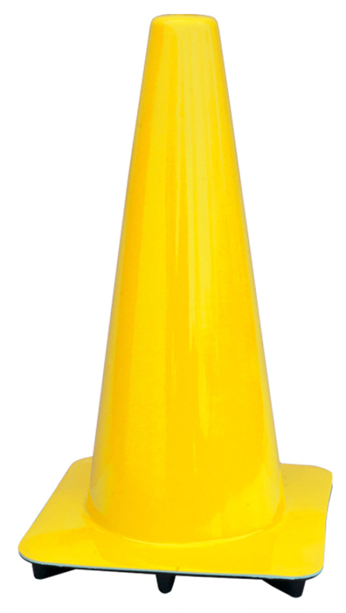 Lakeside 18" Yellow Traffic Cones, Made in USA - Traffic Cones For Less