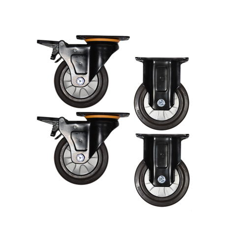Valet Podium Black Fix Caster, Set of 4
