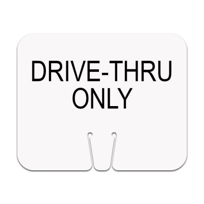 Traffic Cone Sign - Drive-Thru Only (No Border) - Traffic Cones For Less