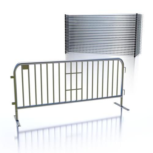 Metal Barrier Direct Barricade 8ft w/Flat Feet Base