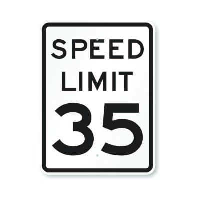 Speed Limit 35 Official MUTCD Traffic Sign - Traffic Cones For Less