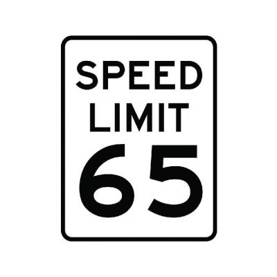 Speed Limit 65 Official MUTCD Traffic Sign - Traffic Cones For Less