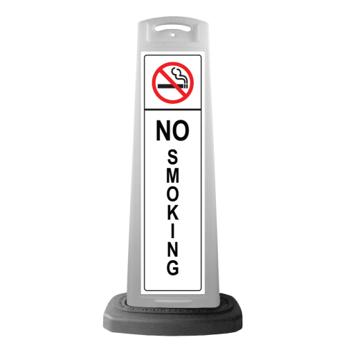 Valet White Vertical Panel w/Reflective No Smoking Sign