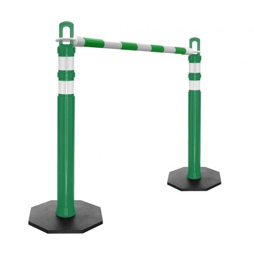Retractable Delineator Bar Green & White