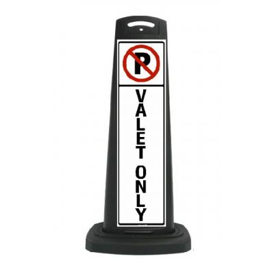 Valet Black Vertical Panel No Parking Valet Only with Reflective Sign P17