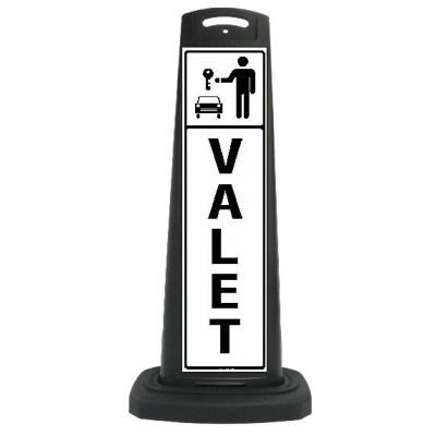 Valet Black Vertical Panel with Reflective Sign P33 - Traffic Cones For ...