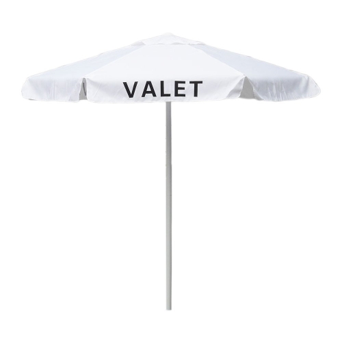 Valet Umbrella White w/Aluminum Frame - Traffic Cones For Less