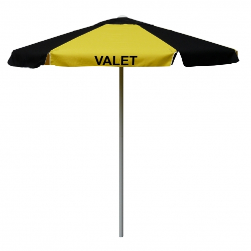 Black & Yellow Valet Umbrella - Traffic Cones For Less