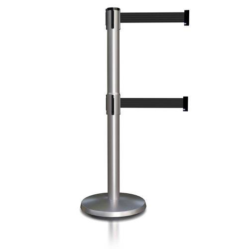 Pro Series Dual Line Retractable Belt Stanchion w/10 ft Belt