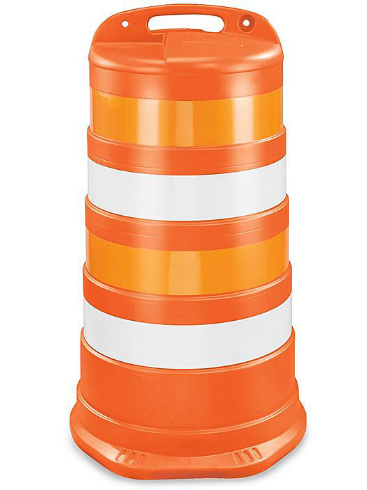Traffic Barrell Drum w/Engineer Sheeting & Tire Ring