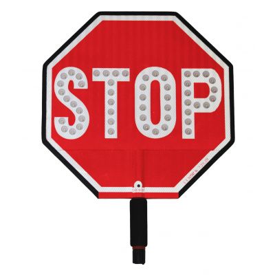 Cortina LED 18" Stop Sign HIP Paddle - Traffic Cones For Less