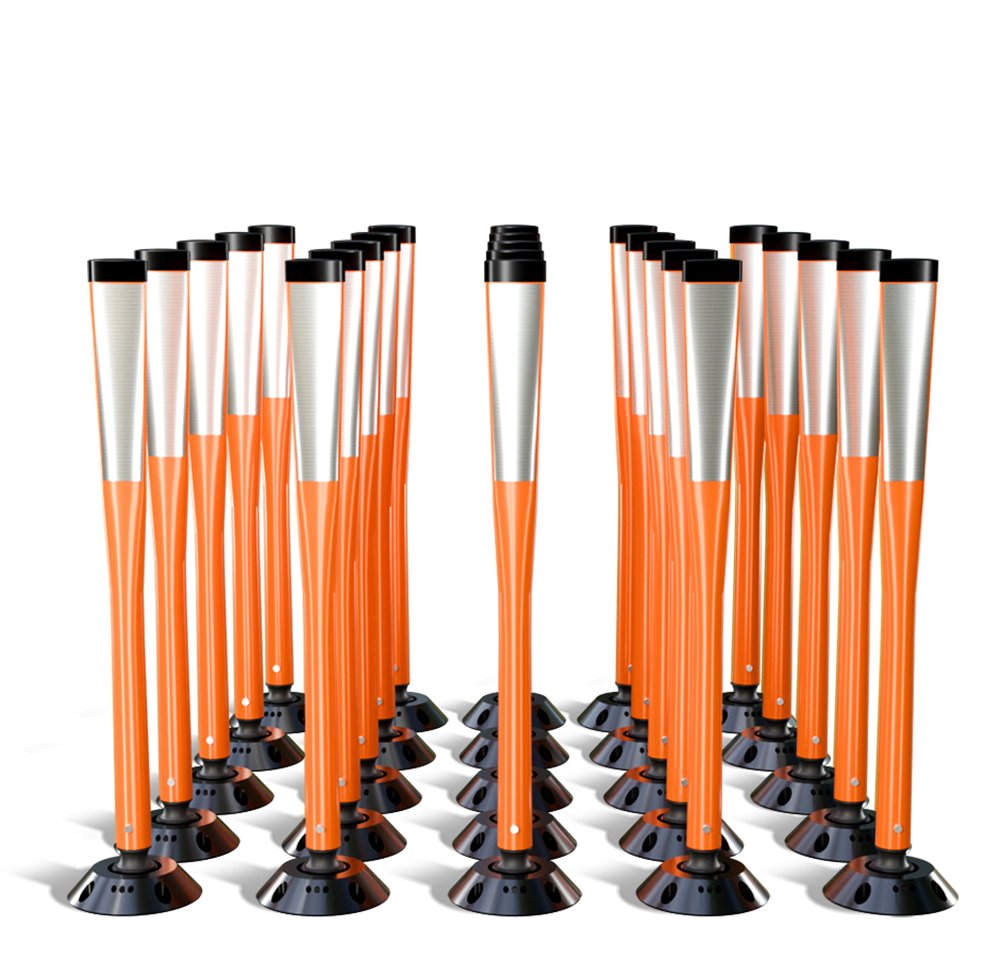 Omniflex Flat Top 36 Inch Traffic Delineator - Pack of 20