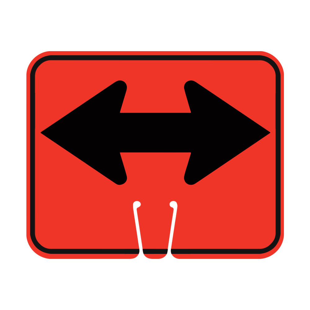 Traffic Cone Sign - DOUBLE ARROW - Traffic Cones For Less