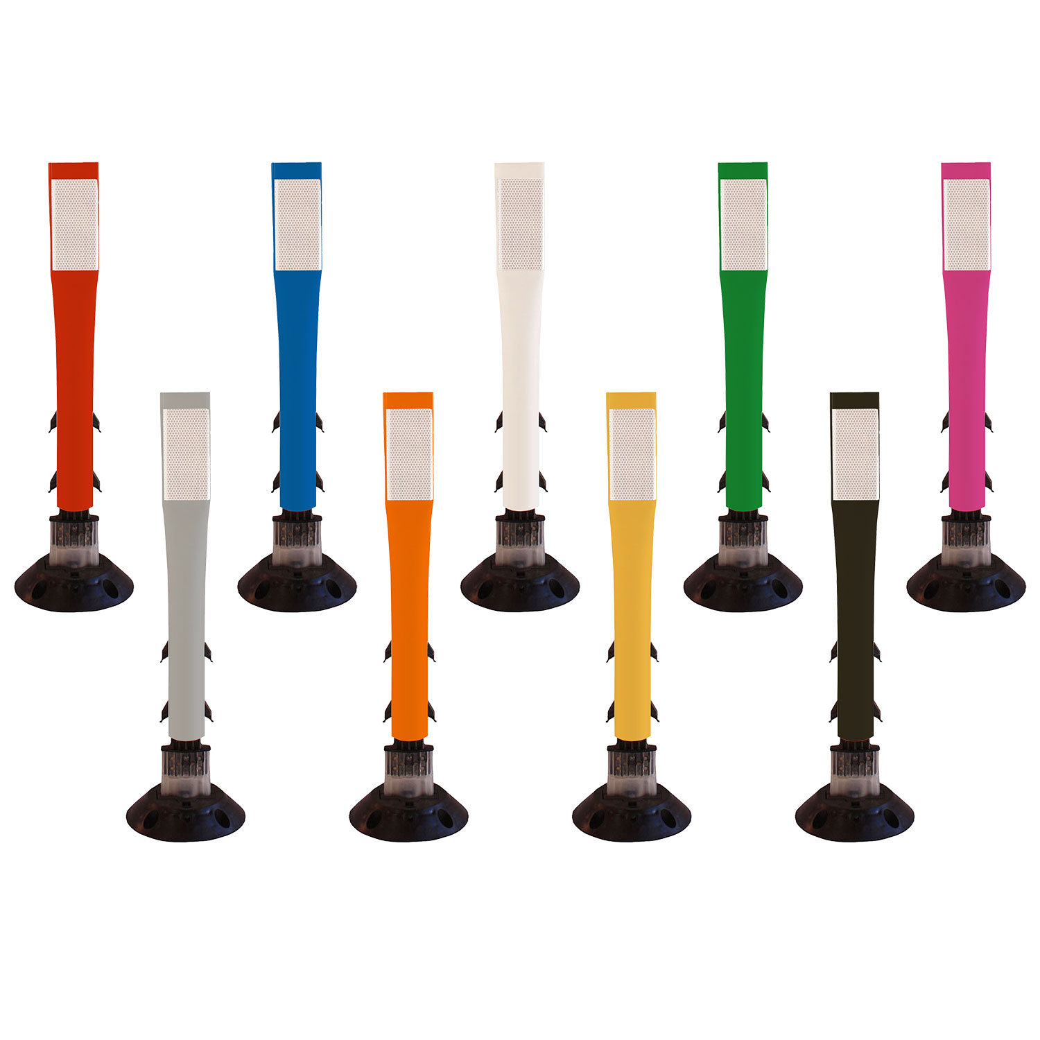 19" Surface Mount Flat Top Traffic Delineator - Traffic Cones For Less