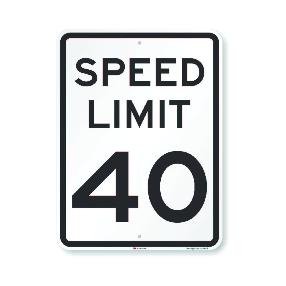 Speed Limit 40 Official MUTCD Traffic Sign