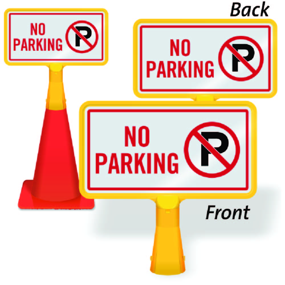 Coneboss Sign: No Parking Traffic Cones For Less