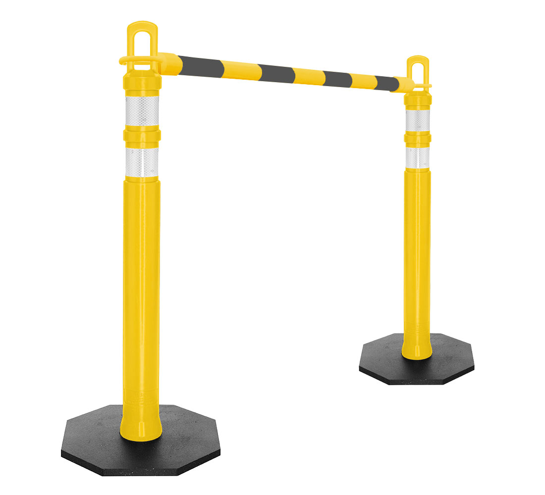 Retractable Delineator Bar Black & Yellow